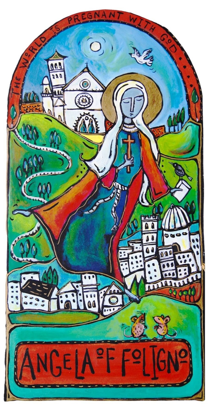 Angela of Foligno, Art Print, Dancing Monk Series - Etsy