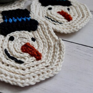 Melted Snowman Coaster CROCHET PATTERN - Etsy