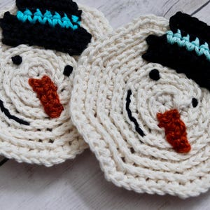 Melted Snowman Coaster CROCHET PATTERN - Etsy