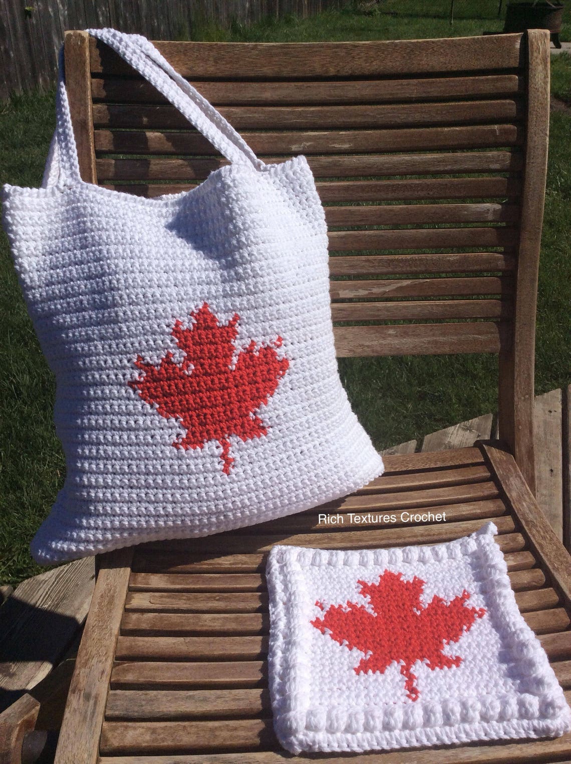 Our Canada Gift Set Crochet Pattern for Tote Bag and | Etsy