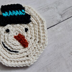 Melted Snowman Coaster CROCHET PATTERN - Etsy