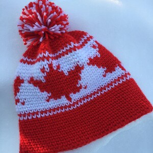 Maple Leaf Toque - Hat - Beanie - CROCHET PATTERN - Etsy Canada