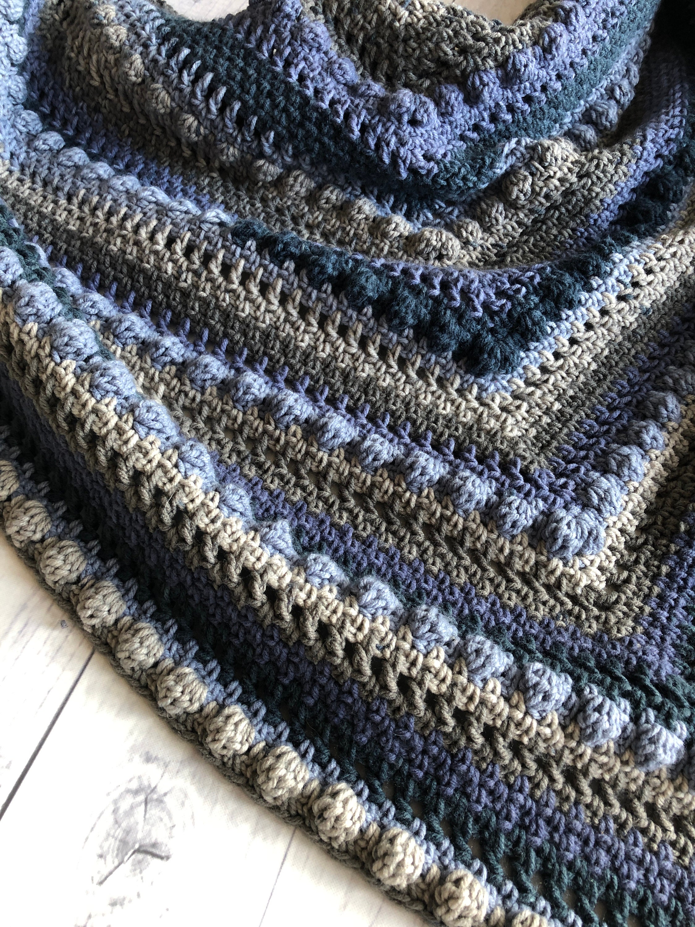 Stormy Seas Crochet Triangle Shawl CROCHET PATTERN | Etsy