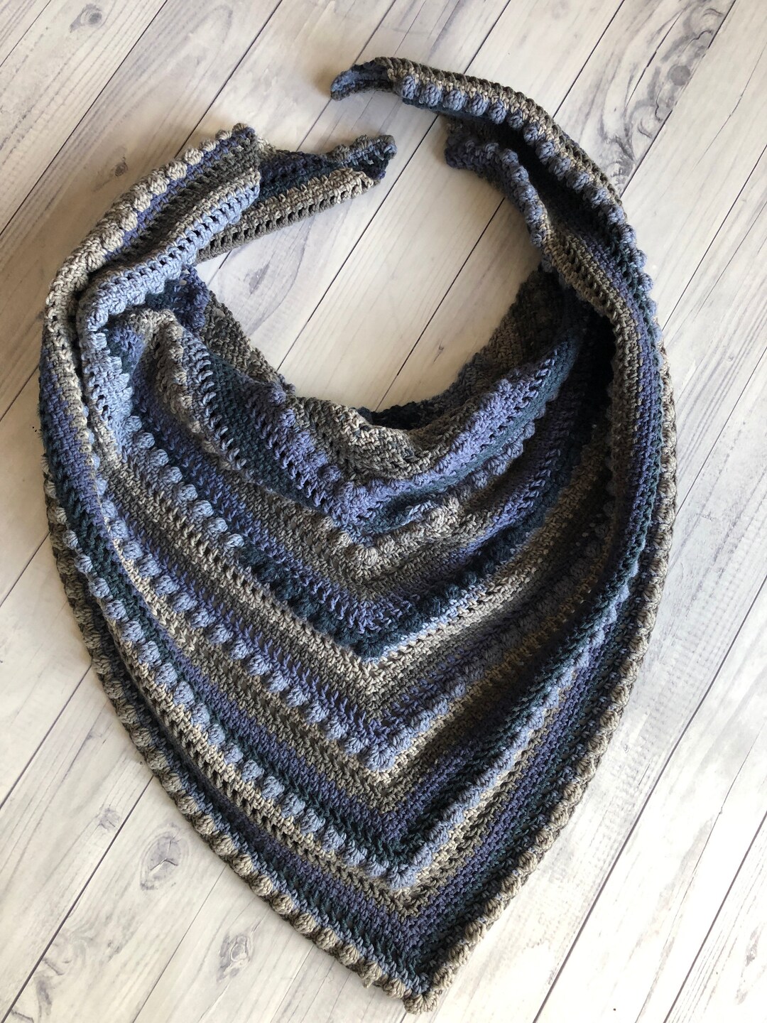 Stormy Seas Crochet Triangle Shawl - CROCHET PATTERN - Etsy
