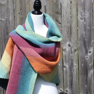 Happy Days Triangle Shawl CROCHET PATTERN - Etsy