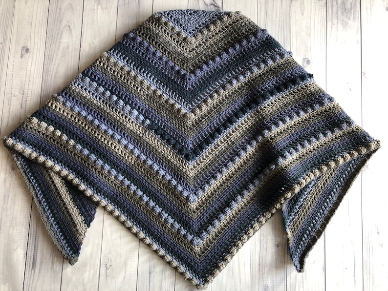 Stormy Seas Crochet Triangle Shawl - CROCHET PATTERN - Etsy Canada