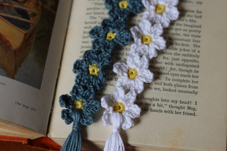 Dainty Daisy Bookmark CROCHET PATTERN - Etsy