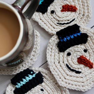 Melted Snowman Coaster CROCHET PATTERN - Etsy