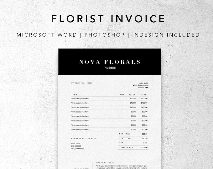 Invoice and Letterhead Branding Kit | Invoice Template | Letterhead ...