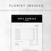 Florist Invoice Template | Invoice Design | Receipt | MS Word Invoice ...