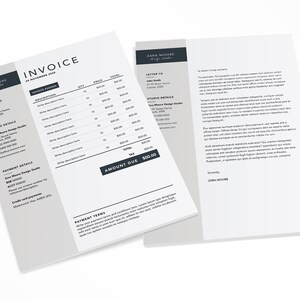 Invoice and Letterhead Templates | the Zara Moore Pack | Invoice ...