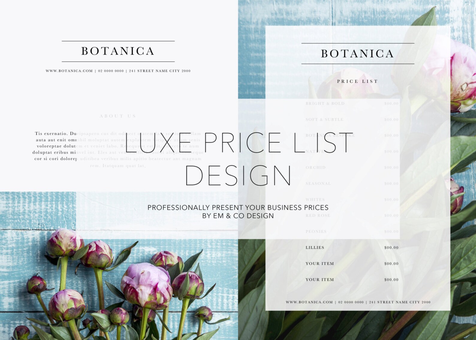 Florist Price List Template | Price Guide | Downloadable Price List ...