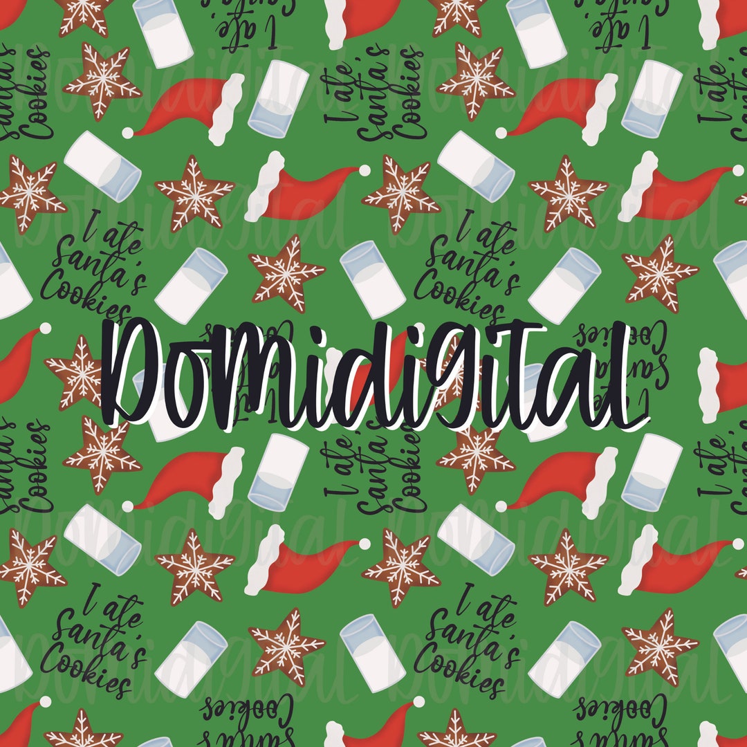 Santa's Cookies Seamless,christmas Seamless, Santa Seamless, Holiday ...