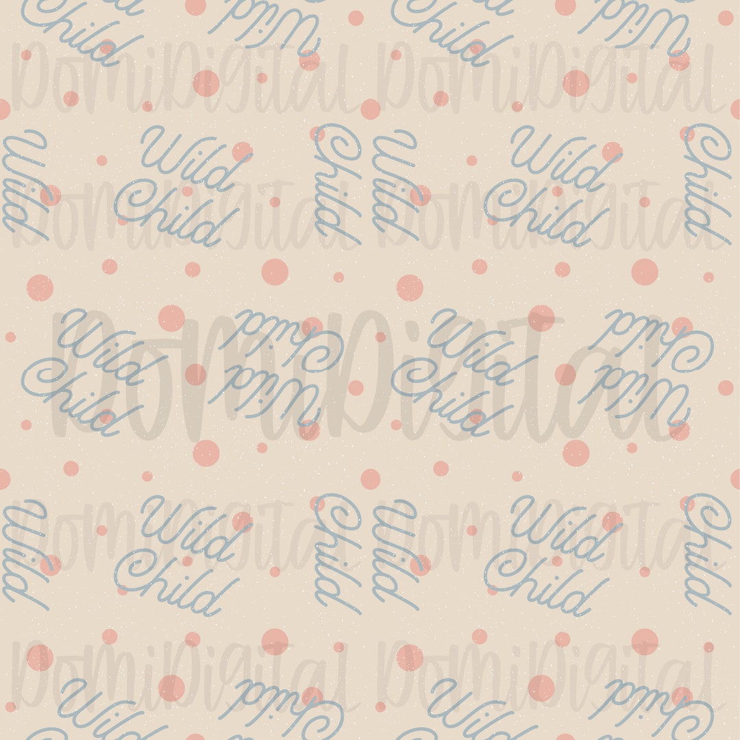 Boho Wild Child Seamless Pattern/boho Print/fabric Pattern/surface ...