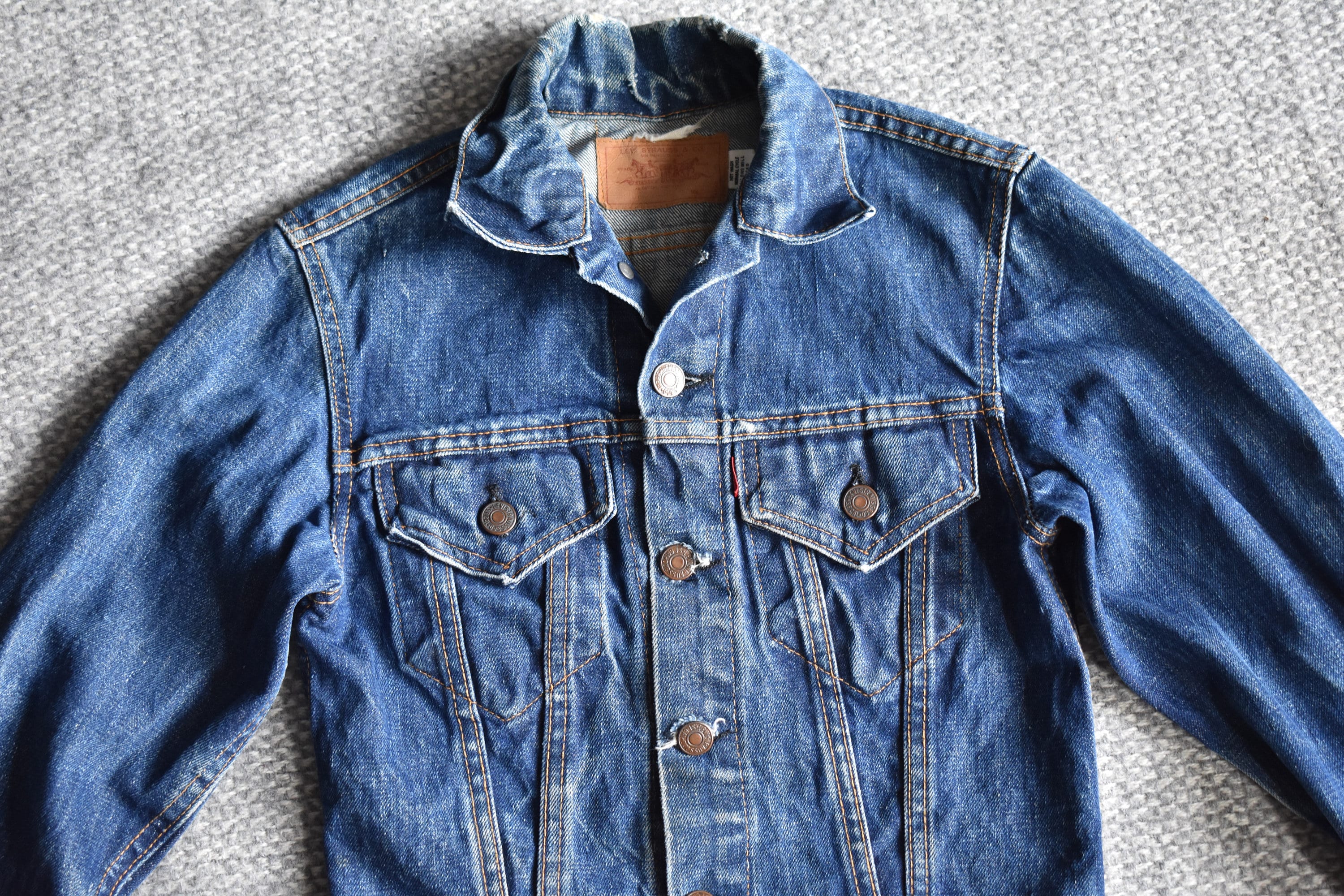 Vtg 60s Levi's Big E Indigo Denim Type 3 Trucker Jacket Made in USA ...