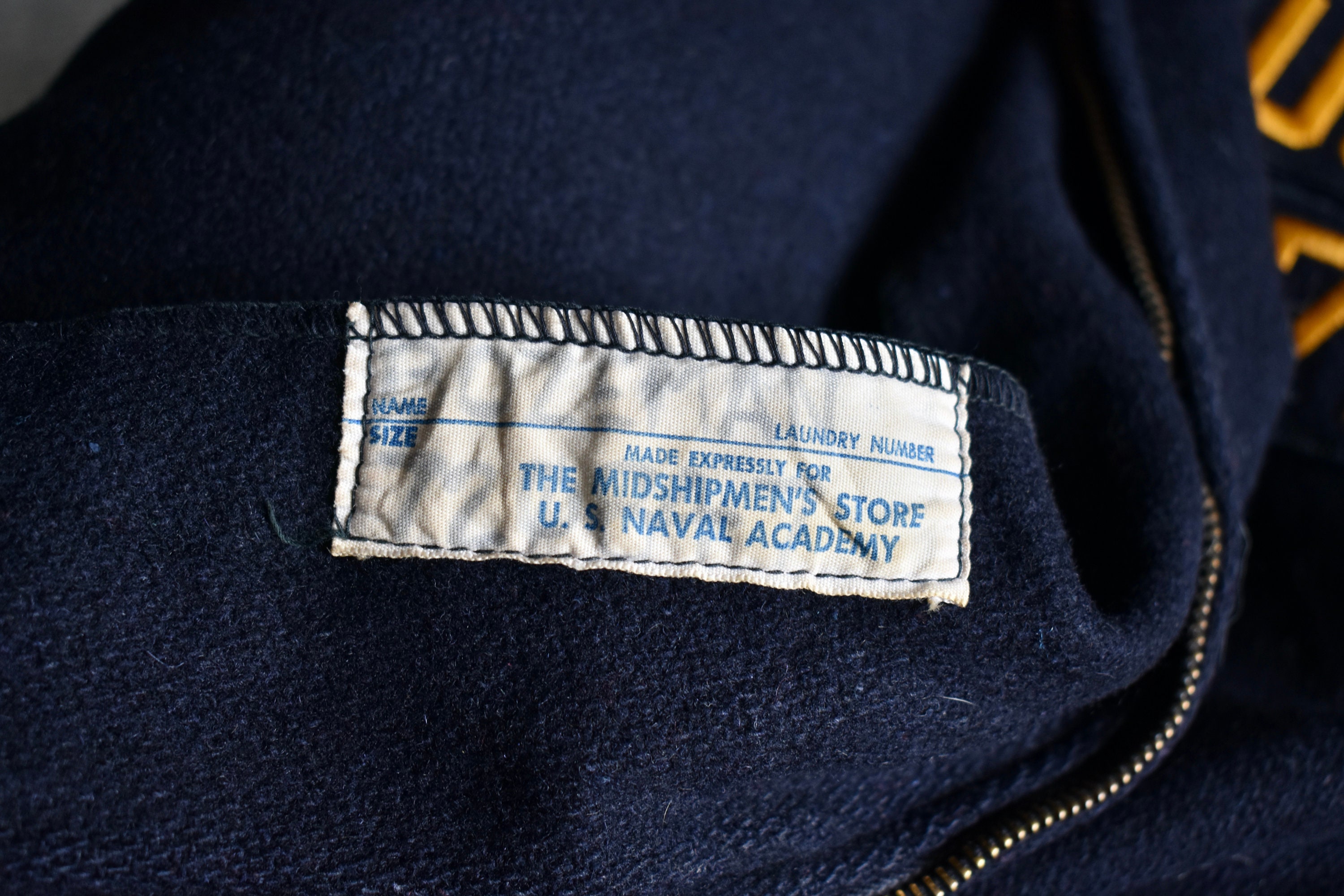 Vtg 70s USNA 1972 US Naval Academy Navy Wool Cadet Parka Midshipmen's ...