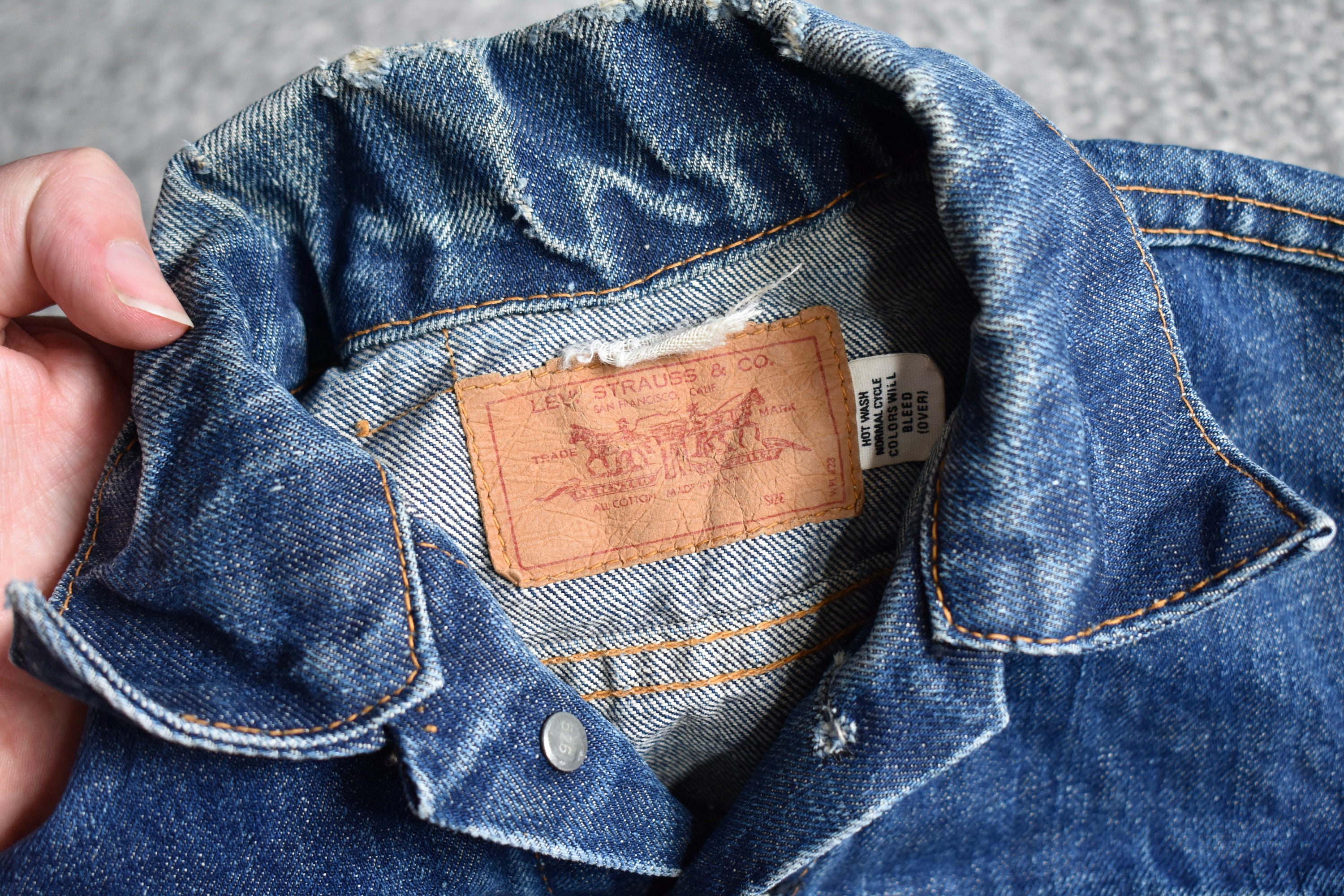 Vtg 60s Levi's Big E Indigo Denim Type 3 Trucker Jacket Made in USA ...