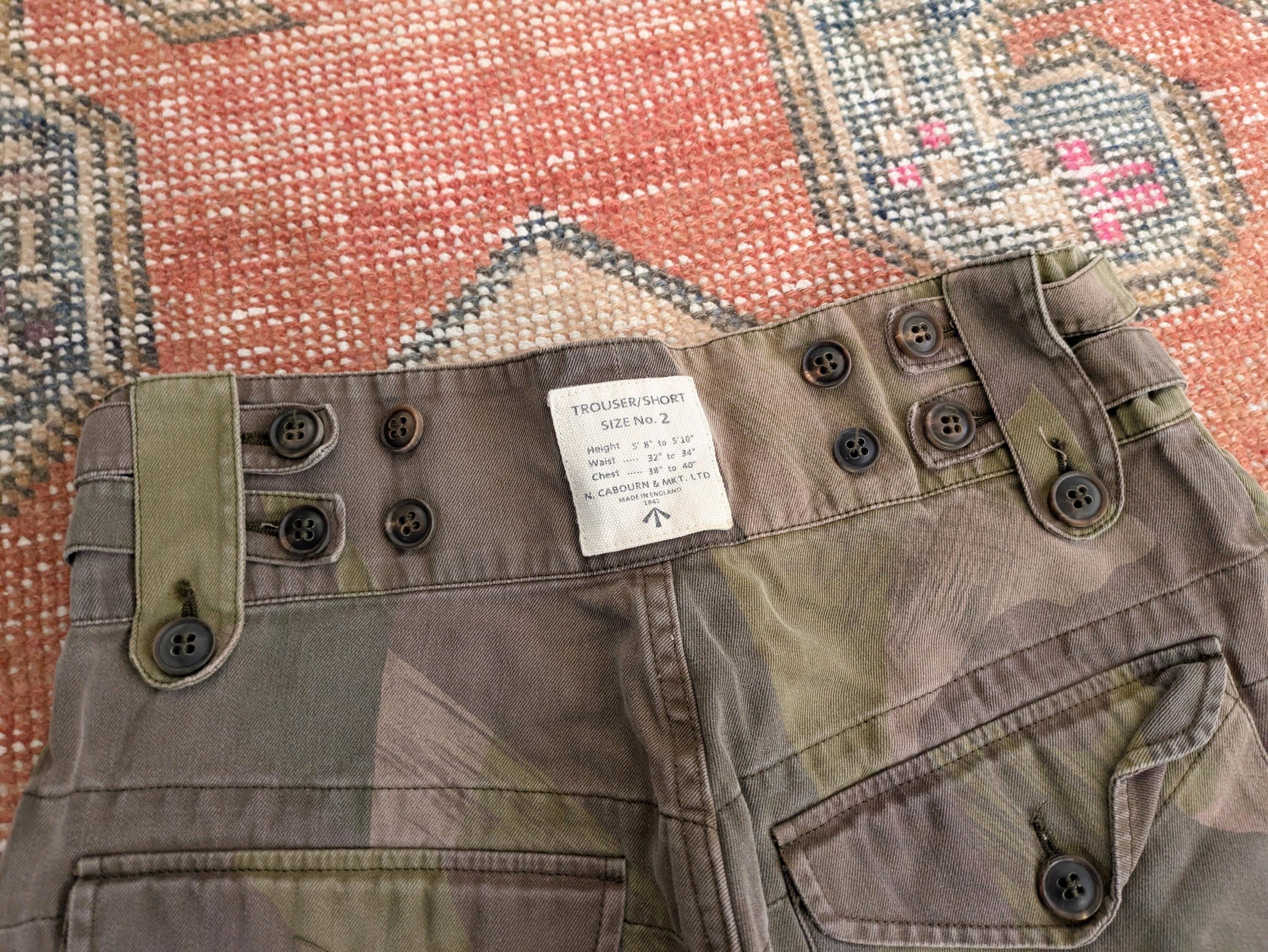 Nigel Cabourn 1942 British Army Pant Fade Camouflage Trousers Vtg Repro ...