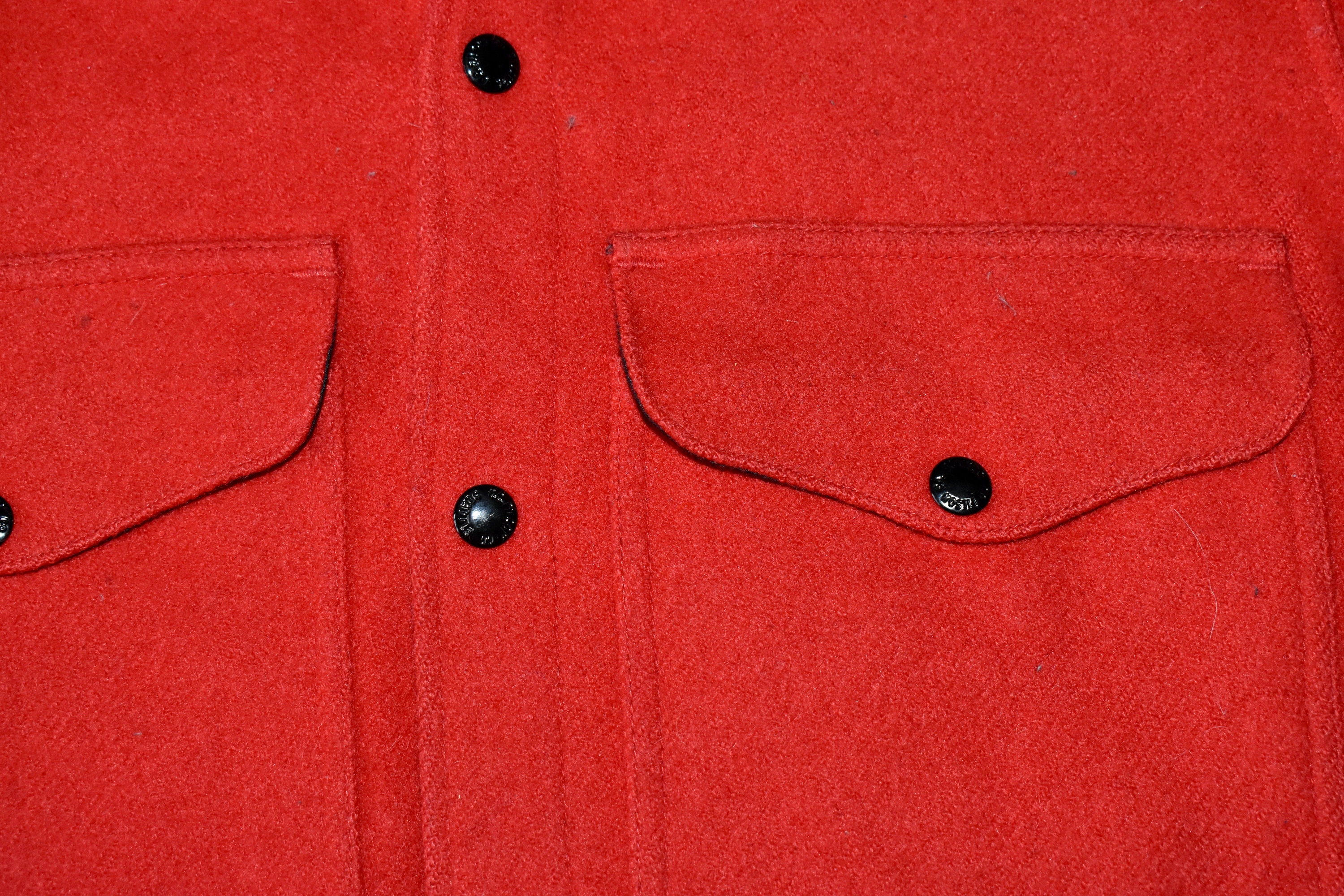 Vtg FILSON Red Mackinaw Wool Hunting Cruiser Jacket Coat Made in USA ...