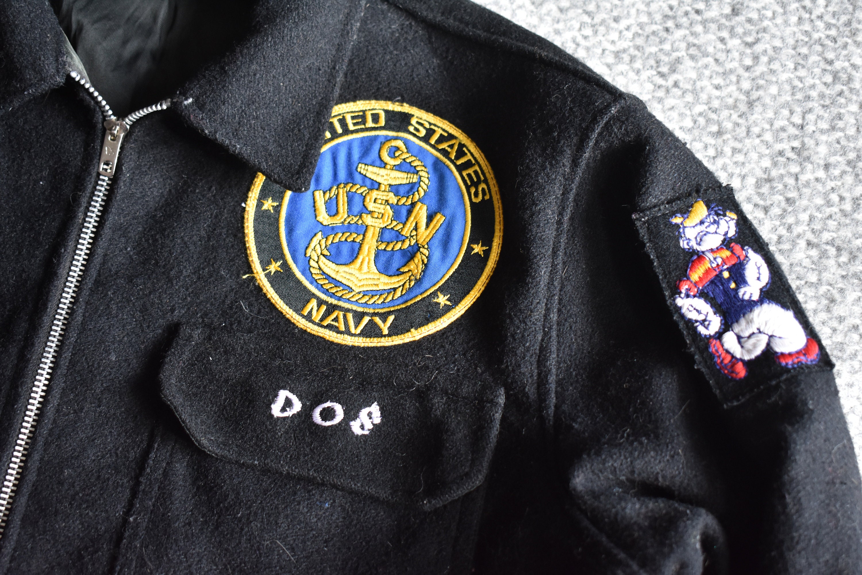 Vtg 1985 US Navy Med Cruise Embroidered Wool Military Souvenir Tour ...
