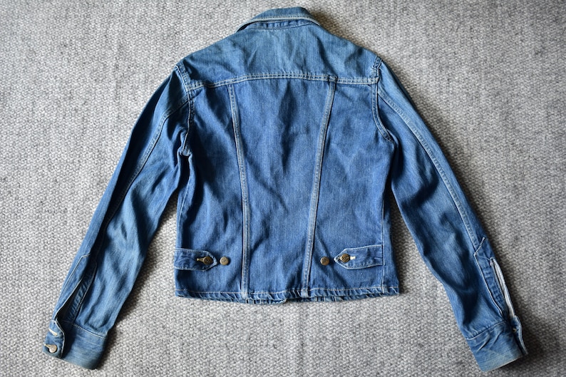 Vtg 60s 70s LOIS Blue Pleated Denim Type II Design Jean Jacket Small 38 ...