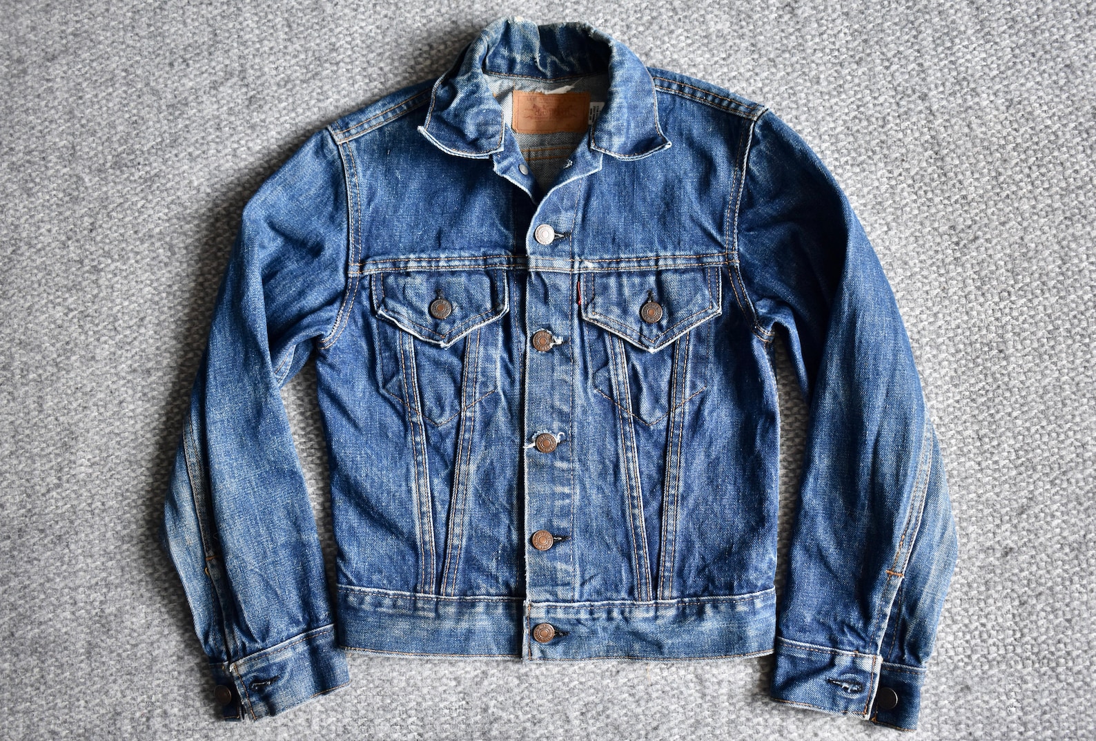 Vtg 60s Levi's Big E Indigo Denim Type 3 Trucker Jacket Made in USA ...