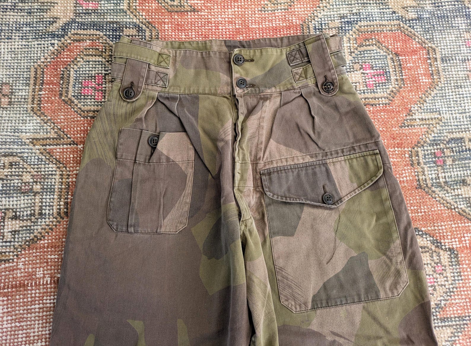 Nigel Cabourn 1942 British Army Pant Fade Camouflage Trousers Vtg Repro ...