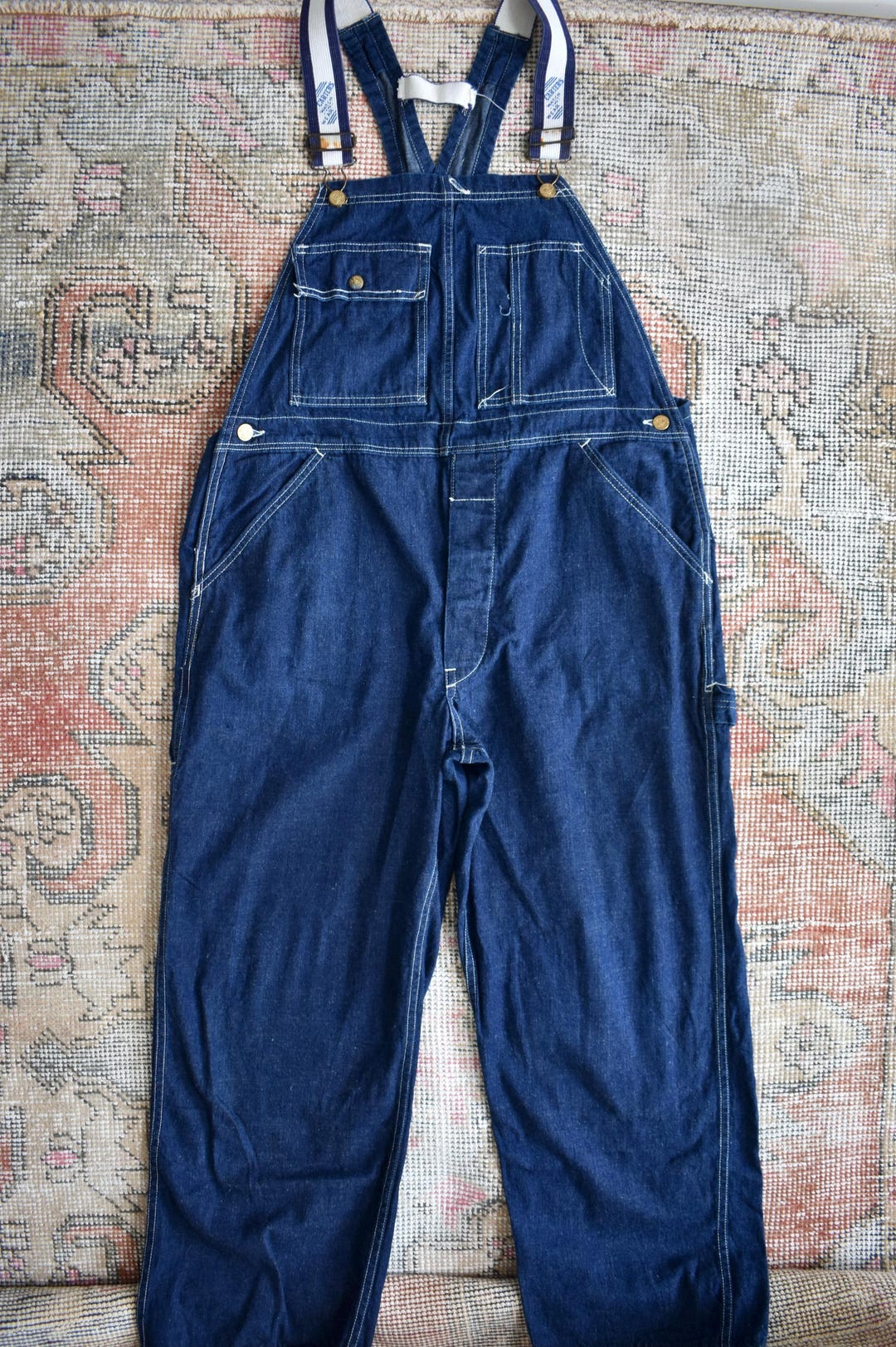 Vtg 50s Carter's "watch the Wear" Dark Blue Selvedge Denim Workwear ...