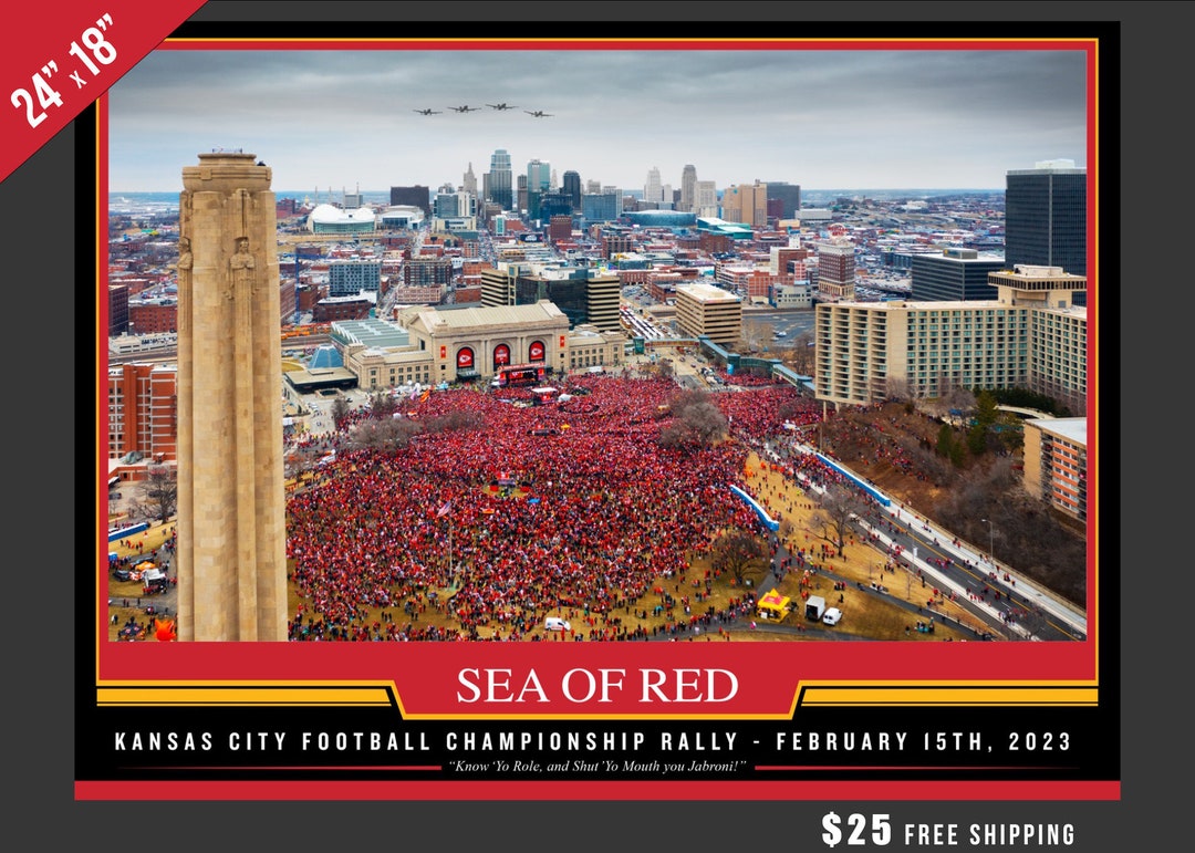 2023 Kansas City Chiefs "sea of Red" Super Bowl LVII 57 Championship ...