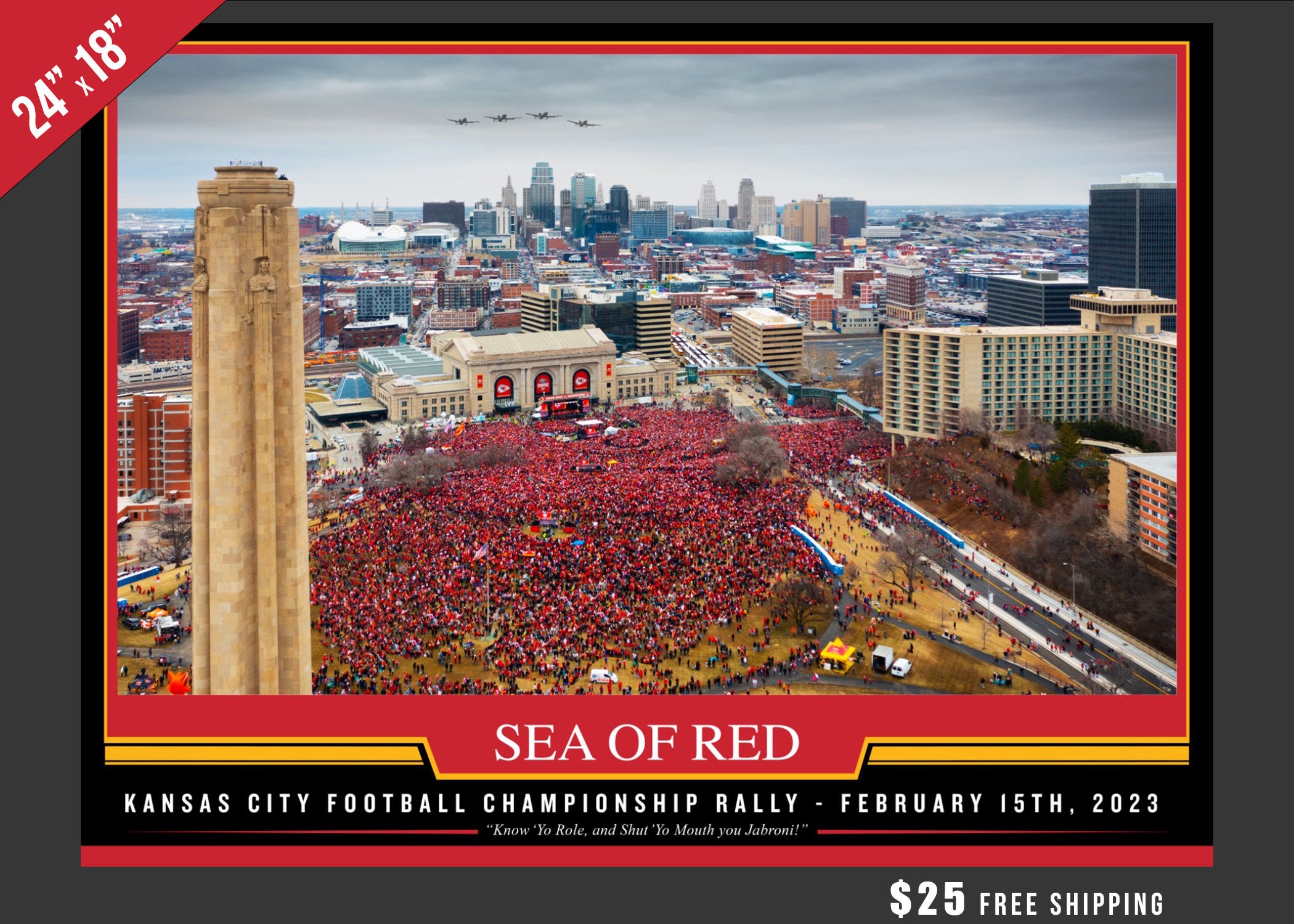 2023 Kansas City Chiefs sea of Red Super Bowl LVII 57 Championship ...