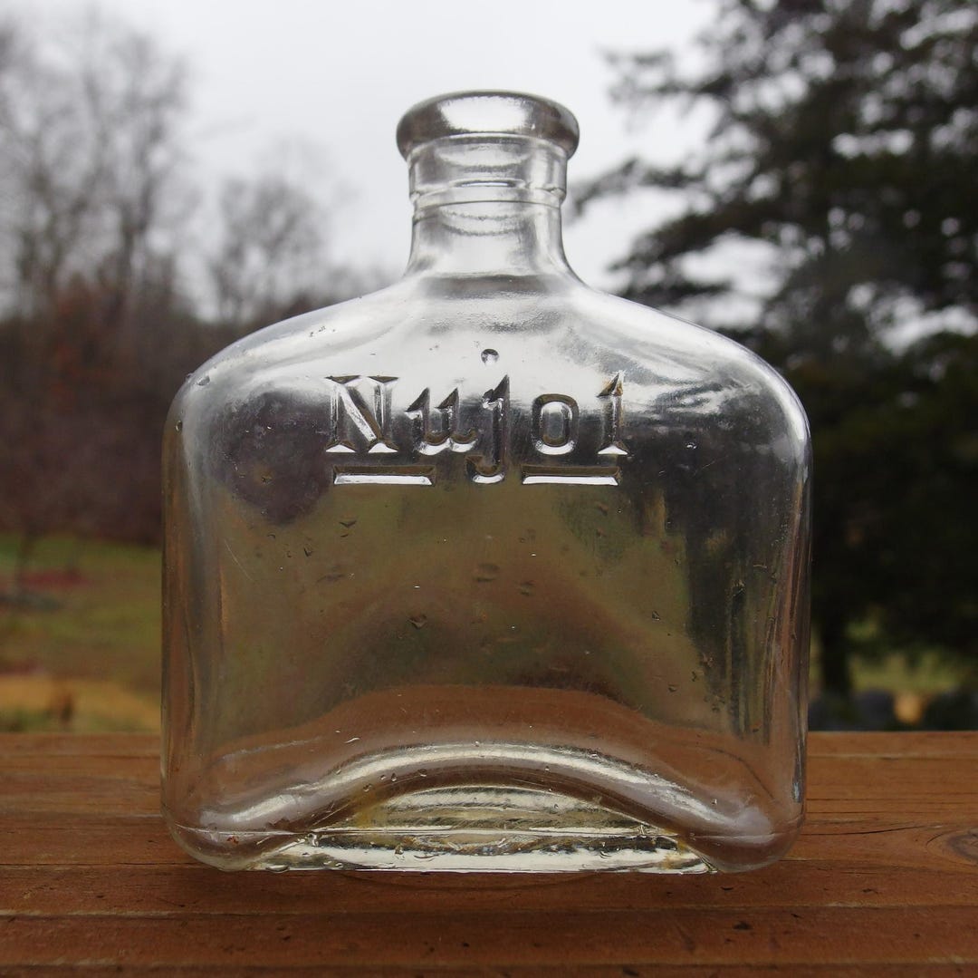 Vintage Nujol Glass Medicine Bottle - Etsy