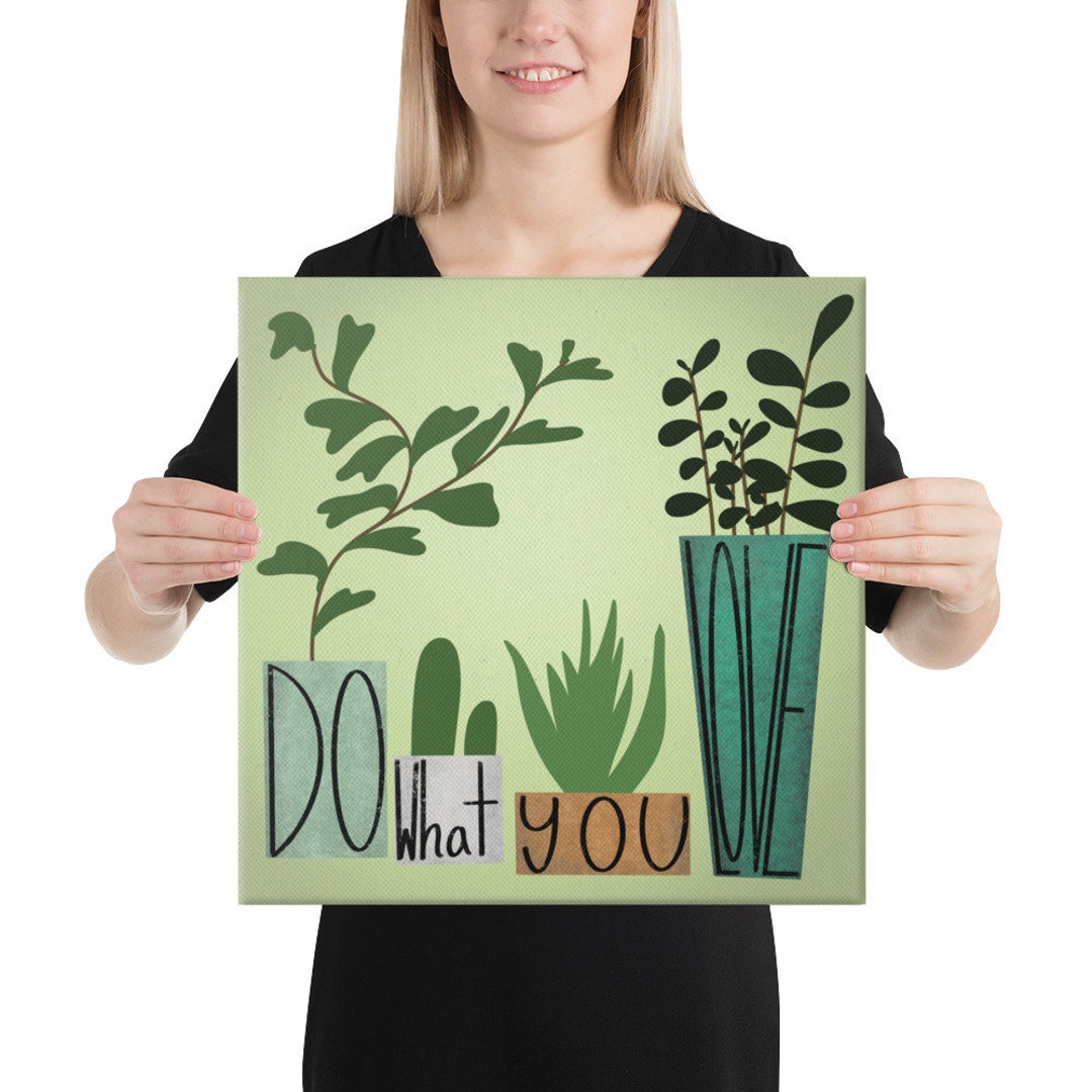 Canvas Plant Affirmation Print - Etsy