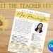 SUNFLOWER Meet the Teacher Letter Template | Editable Meet the Teacher ...