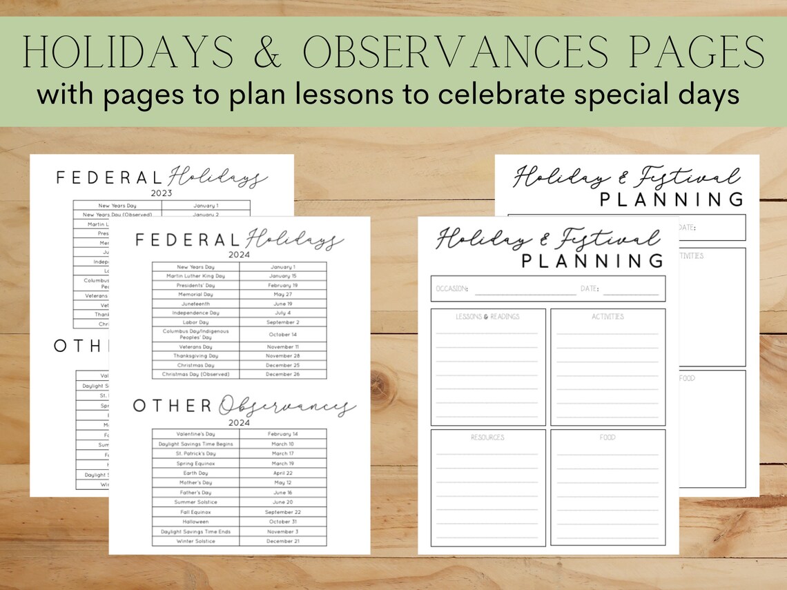 Editable Homeschool Planner for 2023-2024 Dozens of Layouts for ...