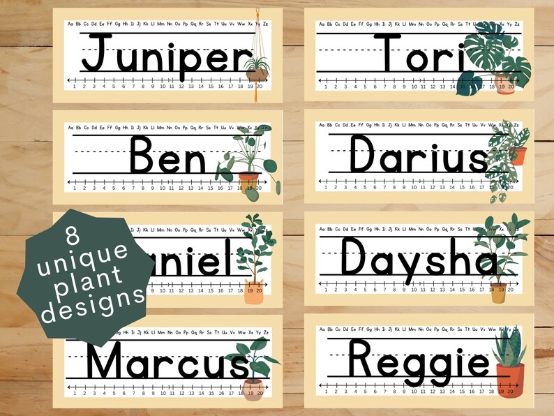 Boho Student Desk Name Tags - Houseplant Theme Classroom Decor - Etsy