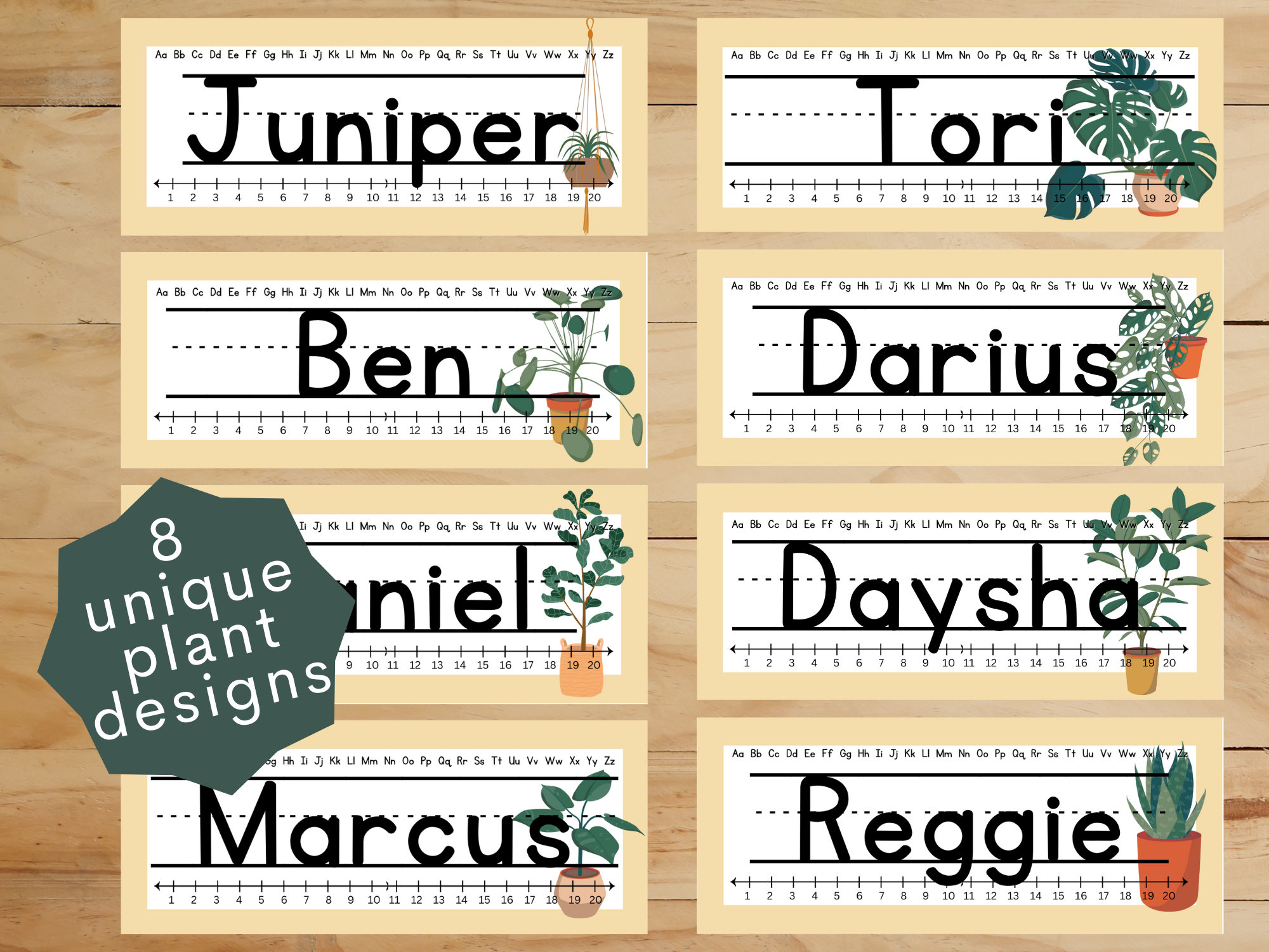 Boho Student Desk Name Tags Houseplant Theme Classroom Decor - Etsy