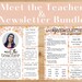 SUNFLOWER Meet the Teacher Letter Template Editable Meet the Teacher ...