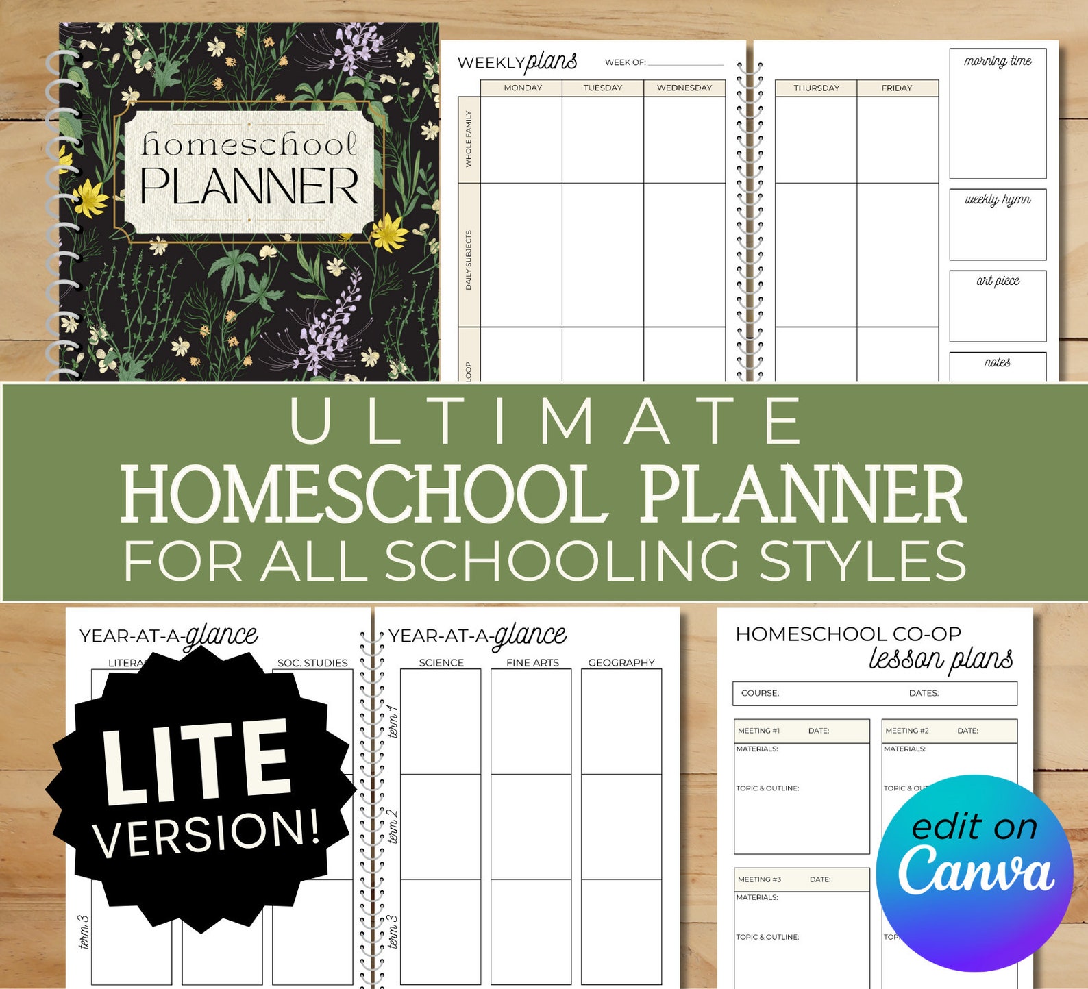 Ultimate Homeschool Planner LITE VERSION | Basic Homeschooling Planner ...