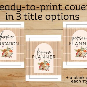 EDITABLE Cottagecore Planner Covers | Personal + Teacher + Homeschool ...