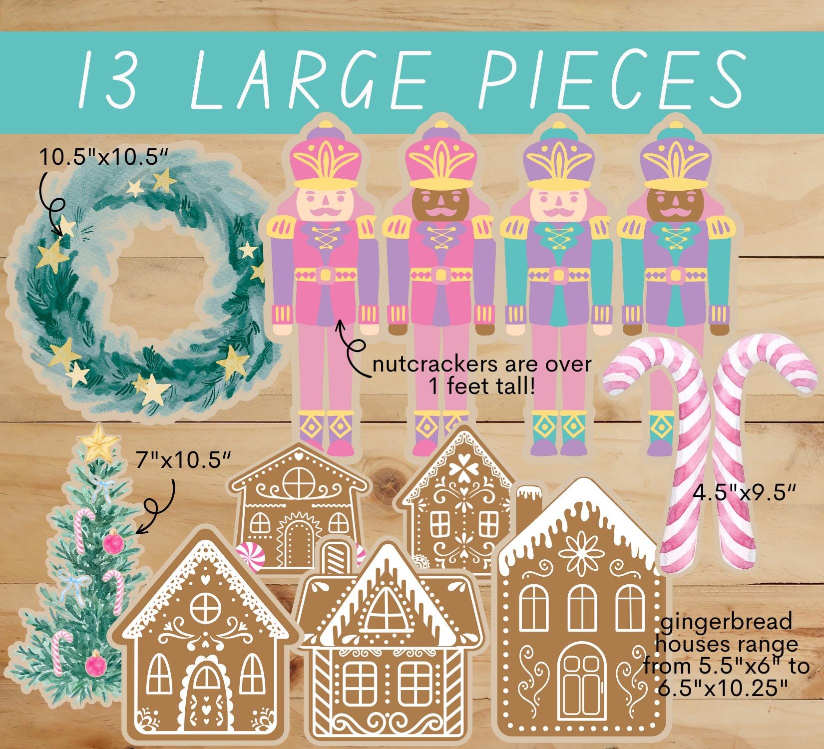 Pastel Christmas Bulletin Board Kit | Editable Candy & Gingerbread ...