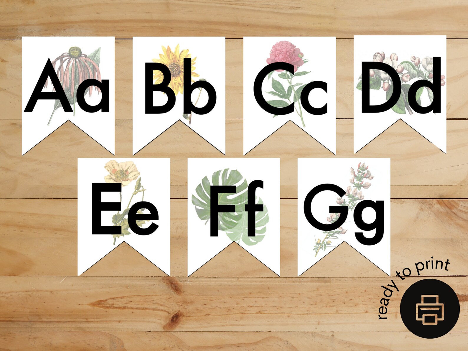 Botanical Alphabet Posters | Classroom Alphabet Posters - Boho | Plants ...