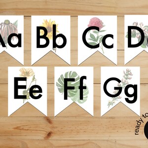 Botanical Alphabet Posters | Classroom Alphabet Posters - Boho | Plants ...