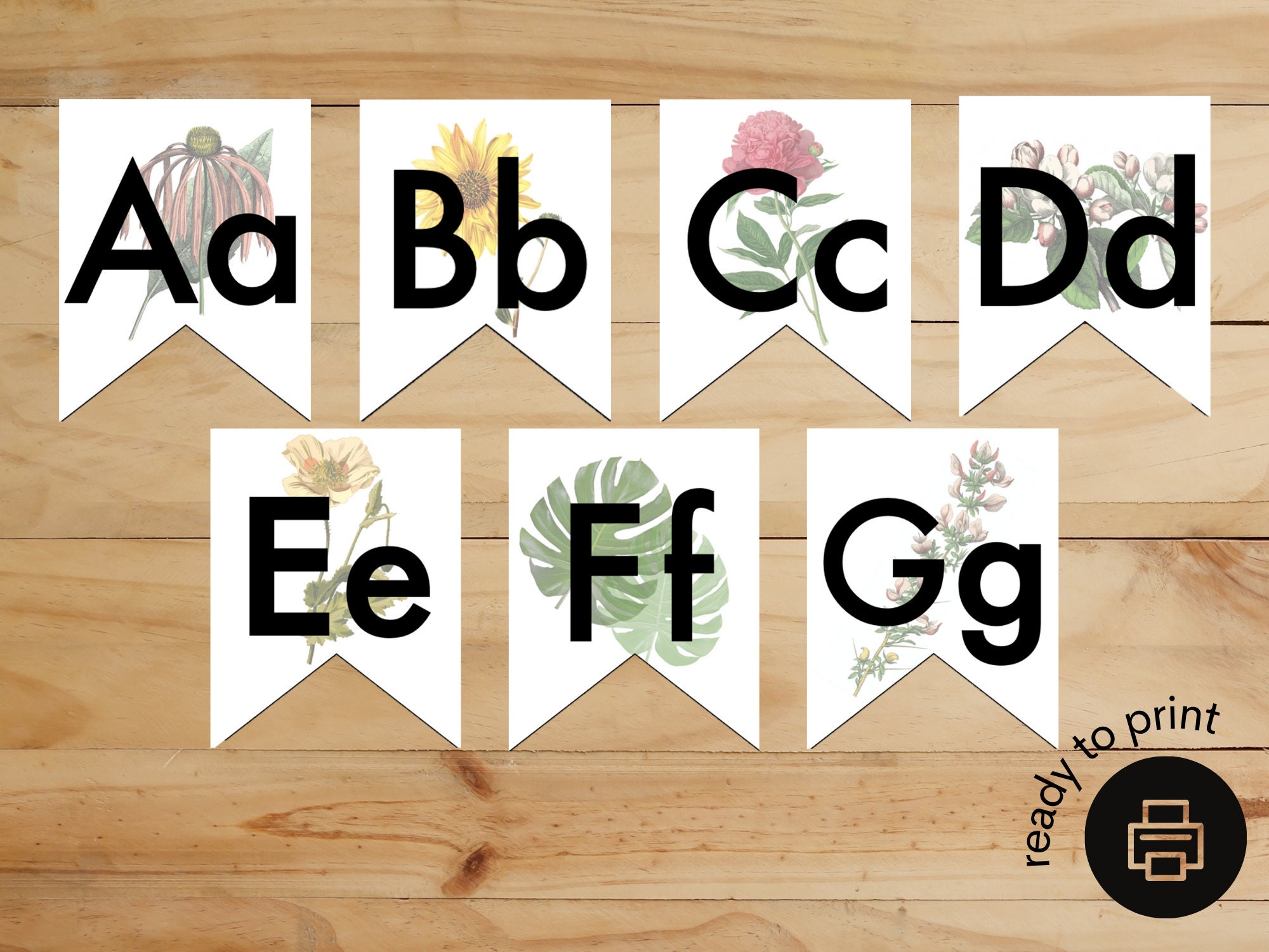 Botanical Alphabet Posters | Classroom Alphabet Posters - Boho | Plants ...