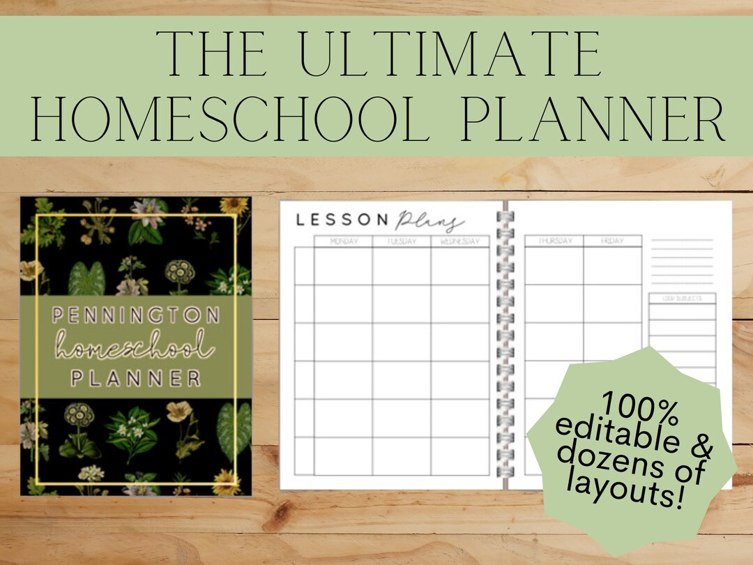 Editable Homeschool Planner for 2023-2024 - Dozens of Layouts for ...