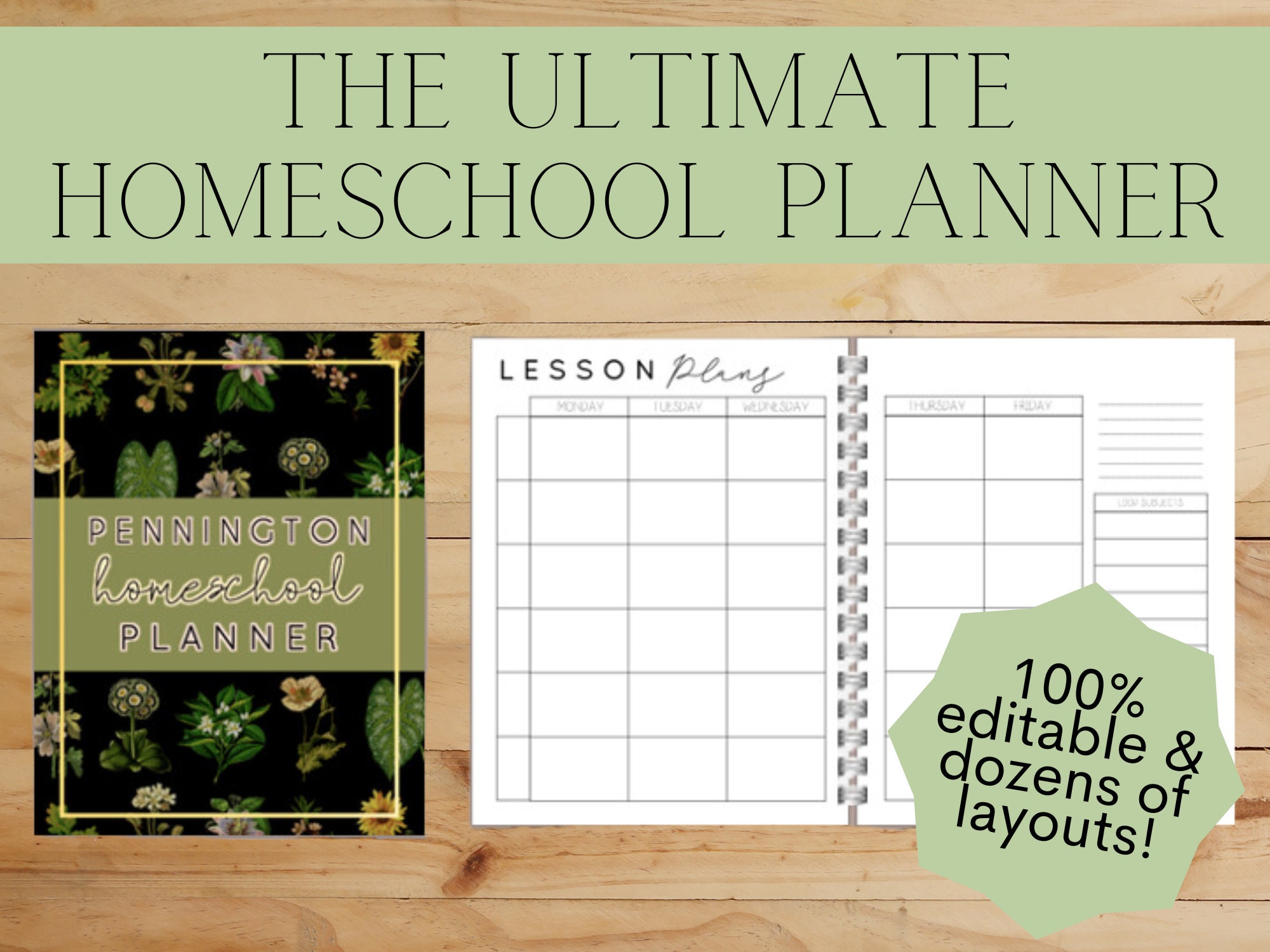 Editable Homeschool Planner for 2023-2024 - Dozens of Layouts for ...