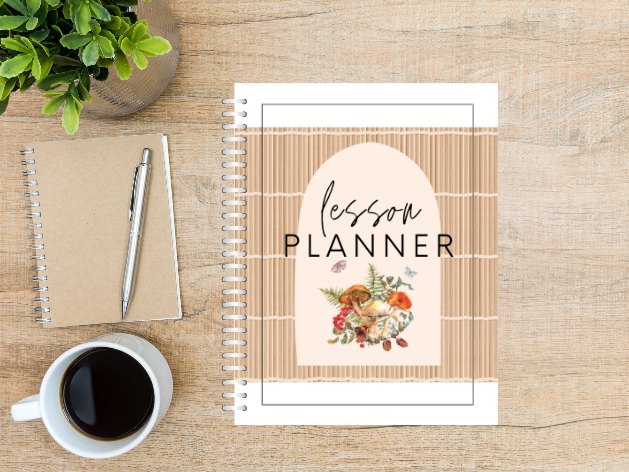 EDITABLE Bamboo Boho Planner Covers | Teacher and Homeschool Planner ...