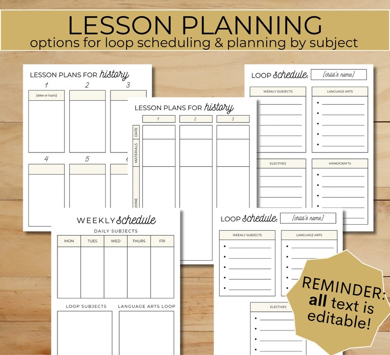 EDITABLE Personalized Homeschool Planner for ALL Schooling Styles ...