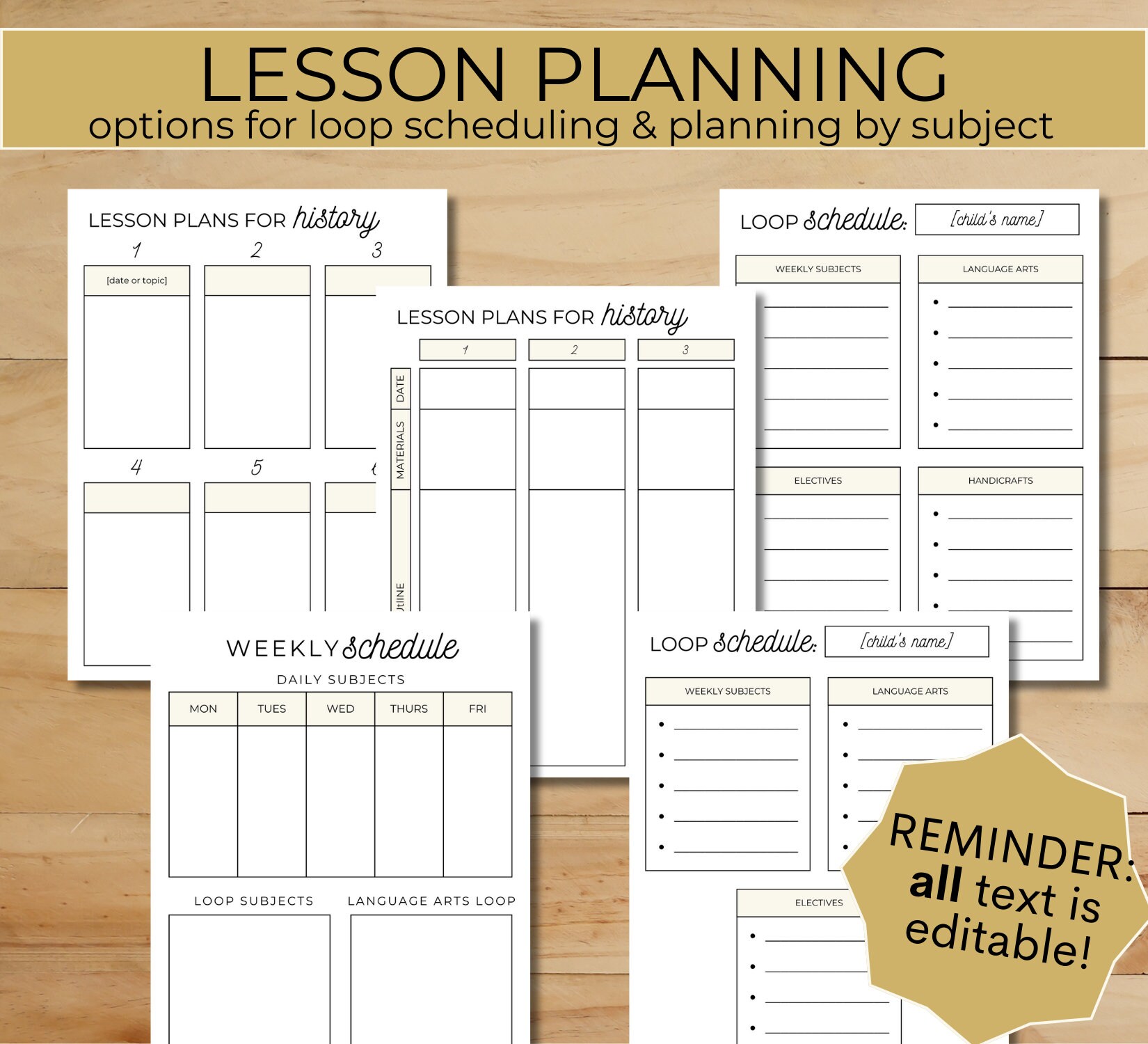 EDITABLE Personalized Homeschool Planner for ALL Schooling Styles ...