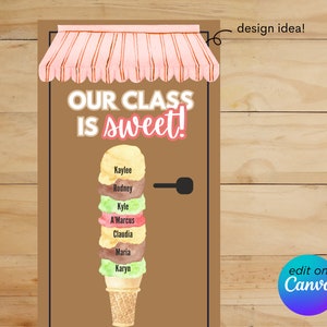 Ice Cream Shop Bulletin Board Kit - EDITABLE Watercolor Ice Cream Theme ...