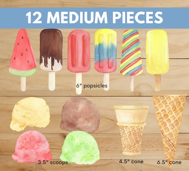 Ice Cream Shop Bulletin Board Kit - EDITABLE Watercolor Ice Cream Theme ...